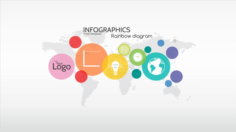 Infographics rainbow diagram Prezi template | Preziland